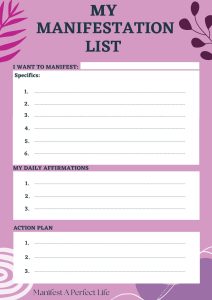 How to Make a Manifestation List | Manifest a Perfect Life