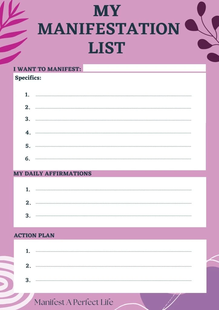 How to Make a Manifestation List | Manifest a Perfect Life